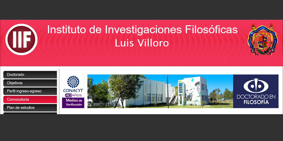 Continúa abierta convocatoria para Doctorado en Filosofía – UMSNH